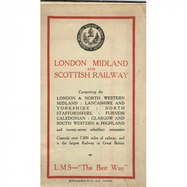 LMS London, Midland and Scottish Railway Company Route map, with ...
