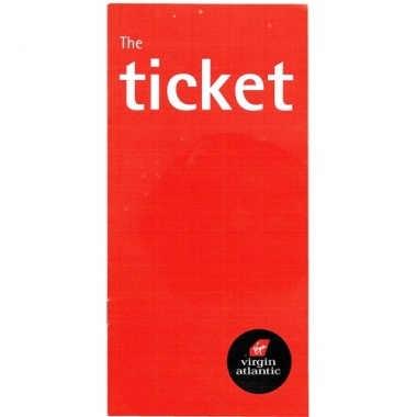 Air Ticket, Virgin Atlantic Travel Wallet, containing 5 tickets, London ...